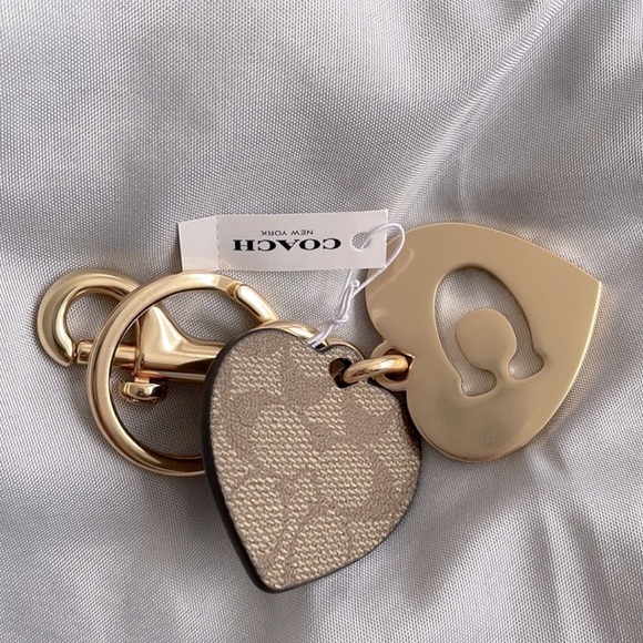 Coach | Accessories | Coach Signature Hearts Key Ring | Poshmark